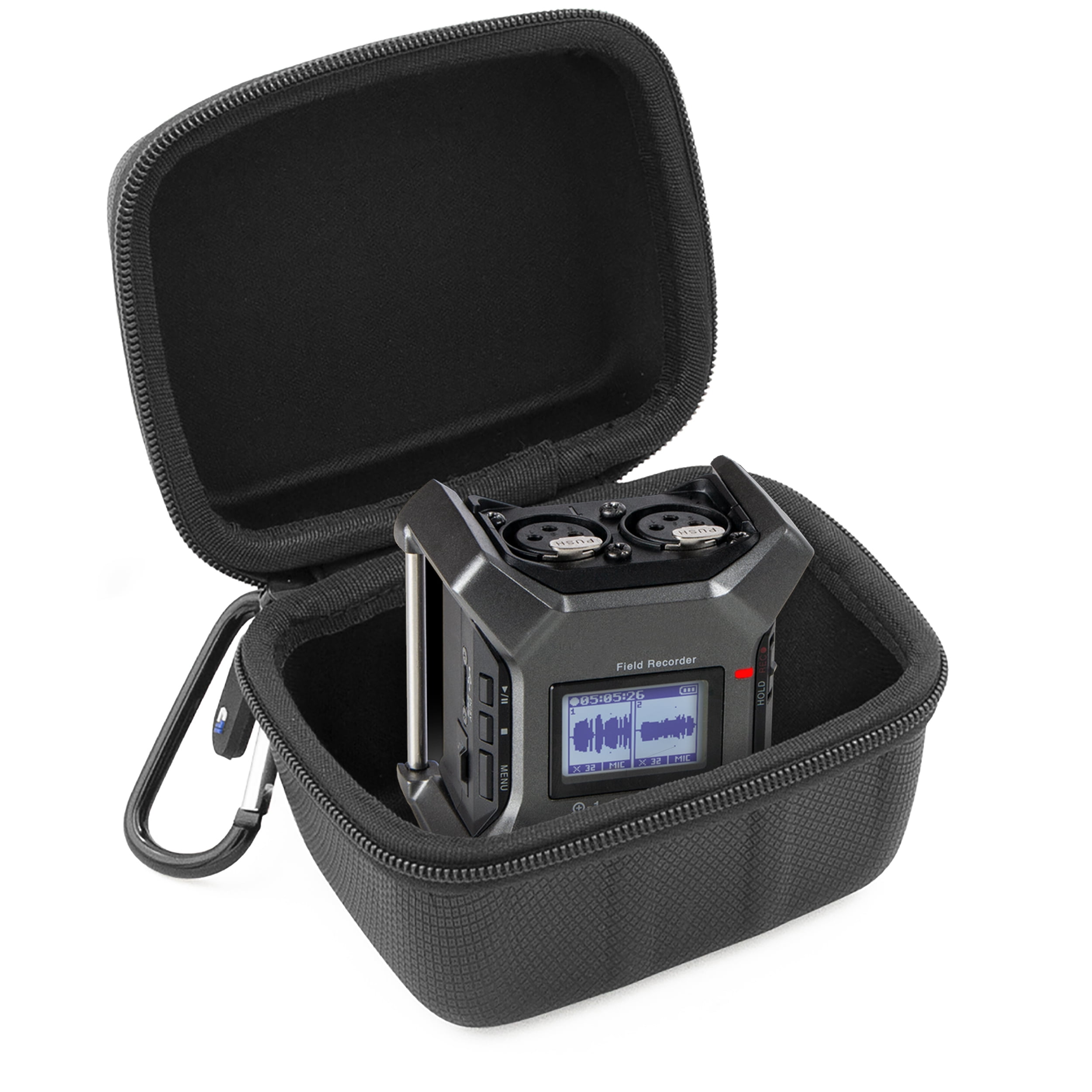 CASEMATIX Carry Case Fits Zoom F3 Field Recorder OR Tascam DR-10L Pro ...