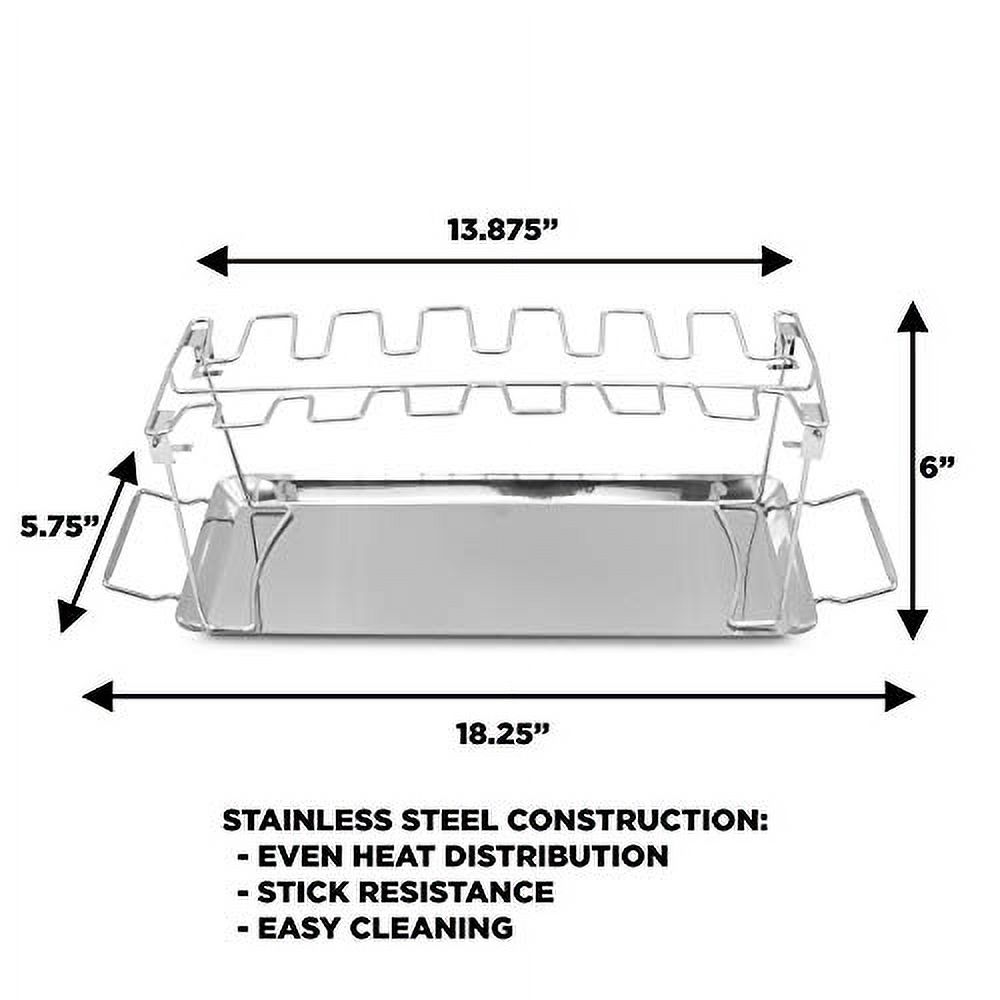 CASEMATIX Chicken Leg Rack and Chicken Wings Grill Rack with 14 Slots ...