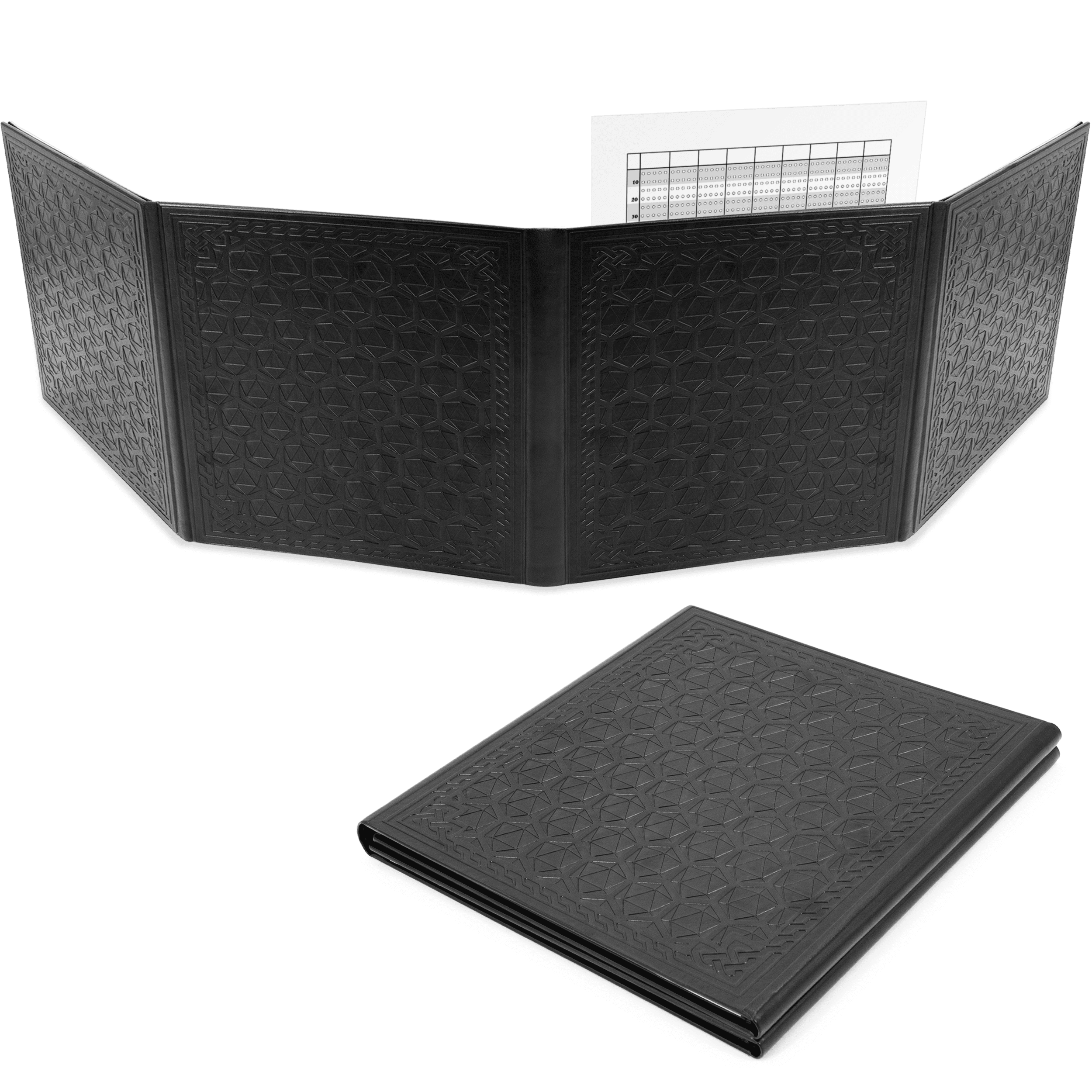 CASEMATIX DM Screen Faux Leather Embossed GM Screen - Four Panel ...