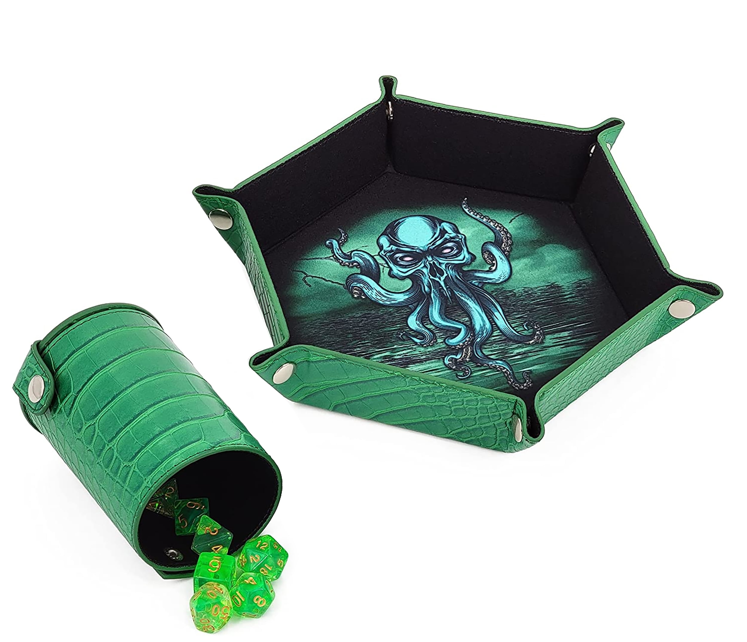 CASEMATIX Folding Dice Rolling Tray and Professional Dice Cup Shaker ...