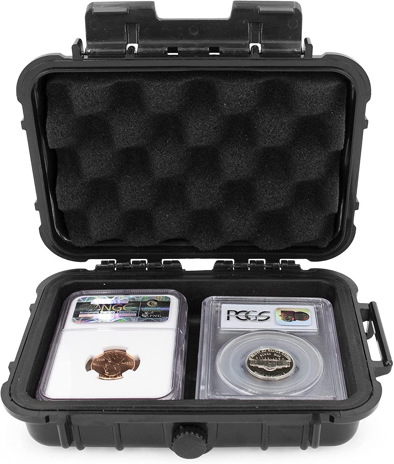 CASEMATIX Graded Coin Case Fits 4 PCGS or NGC Coin Slabs, Waterproof ...