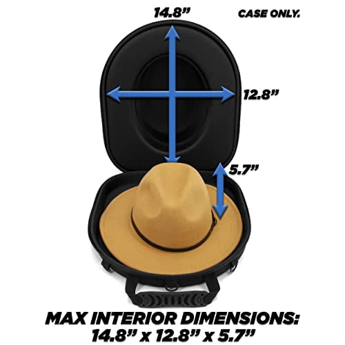 CASEMATIX Hat Case for Fedora, Panama, Bowler Hats and More - Hard ...