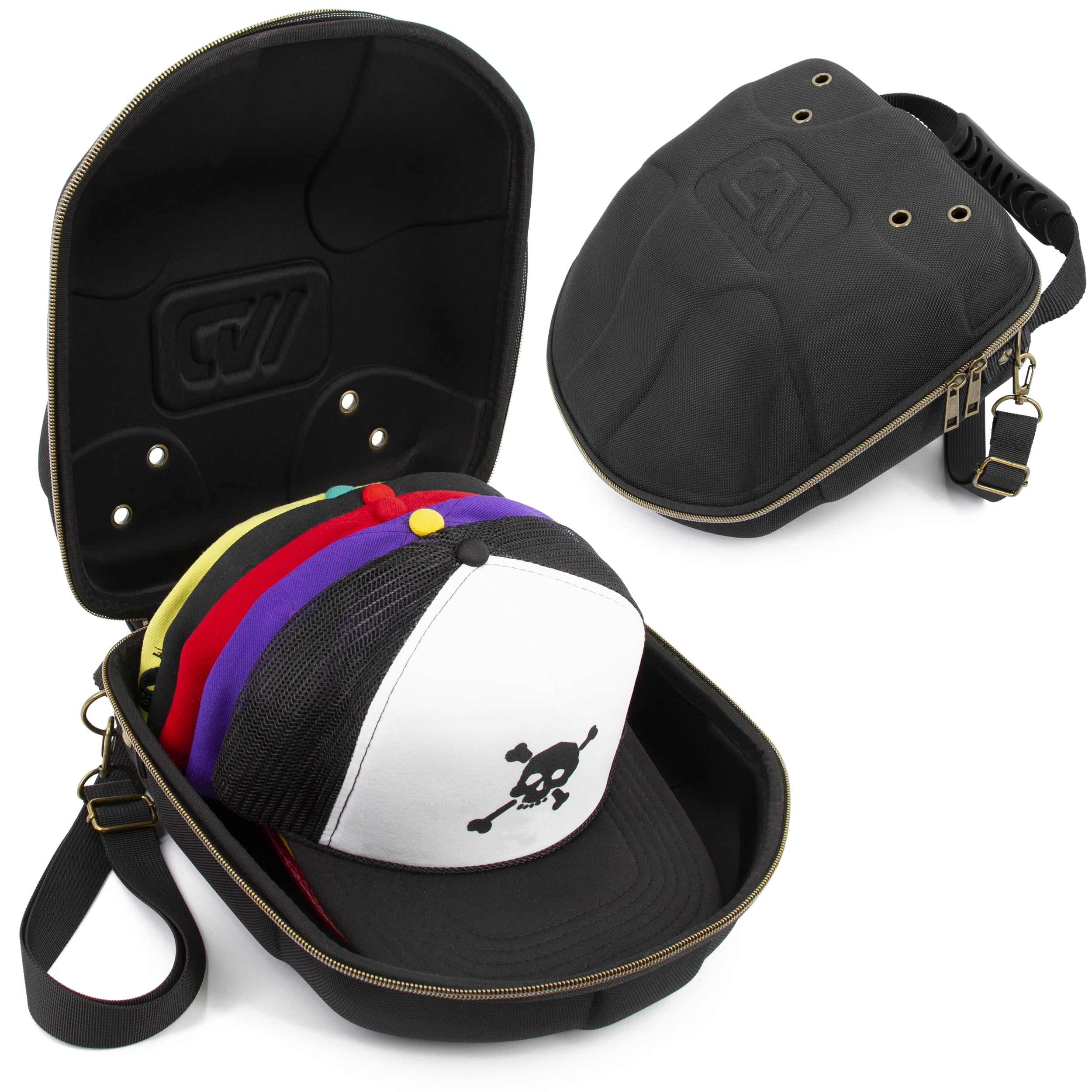CASEMATIX Hat Travel Case for up to 4 Baseball Caps - Portable Hat Case ...