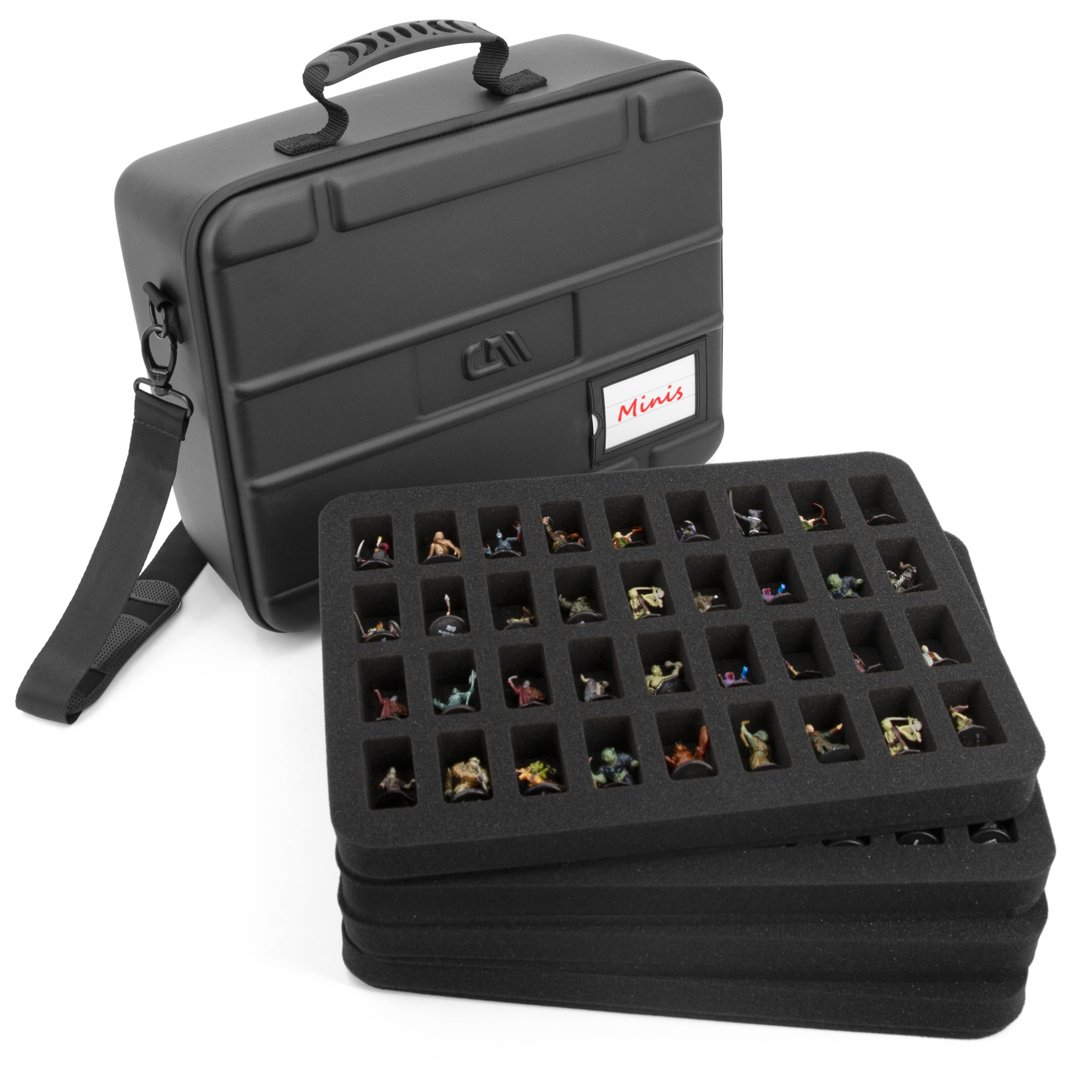 CASEMATIX Miniature Storage Case Holds 144 Minis, Hard Shell Carrying ...