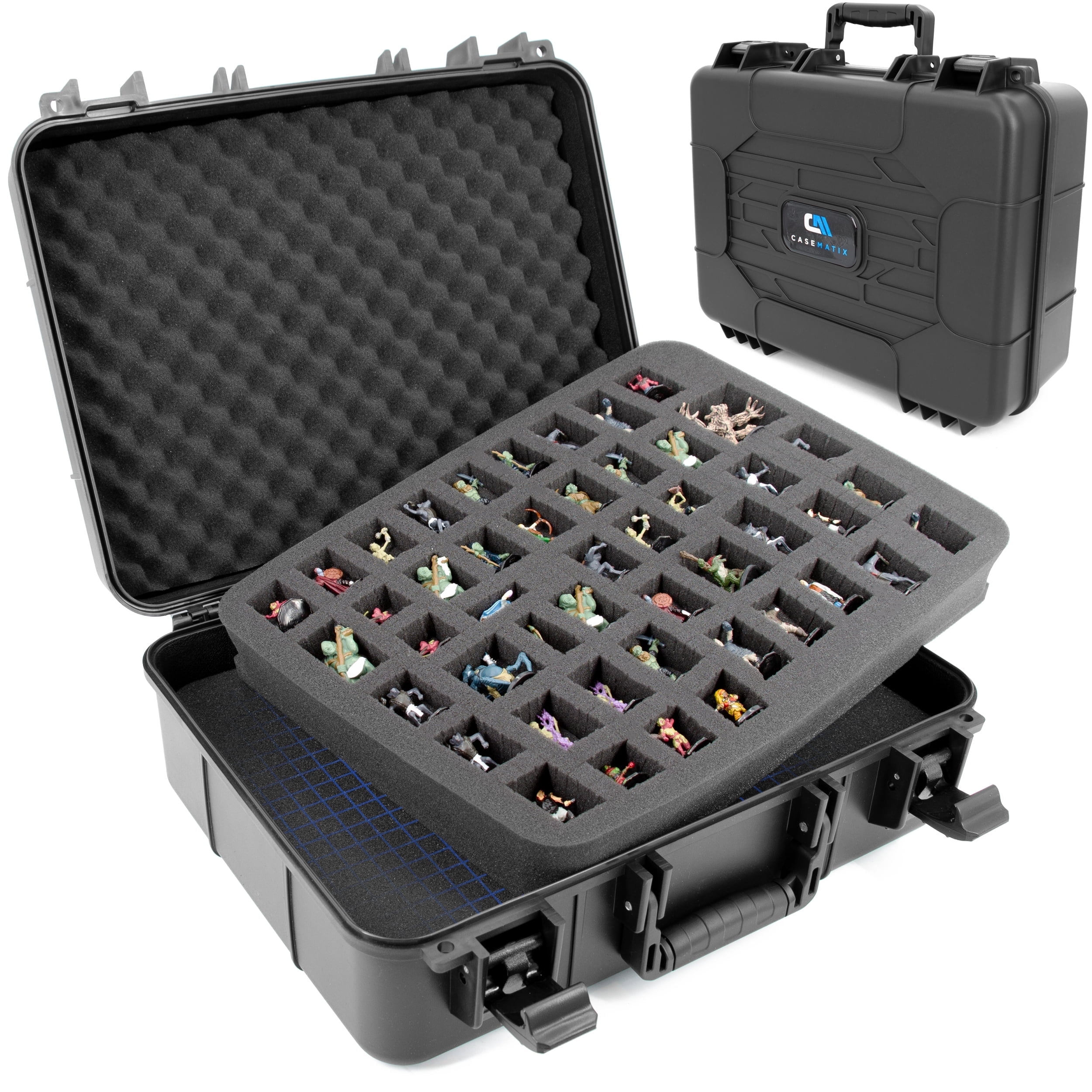 CASEMATIX Hard Shell Miniatures Case for Dnd, Warhammer 40k Tabletop ...