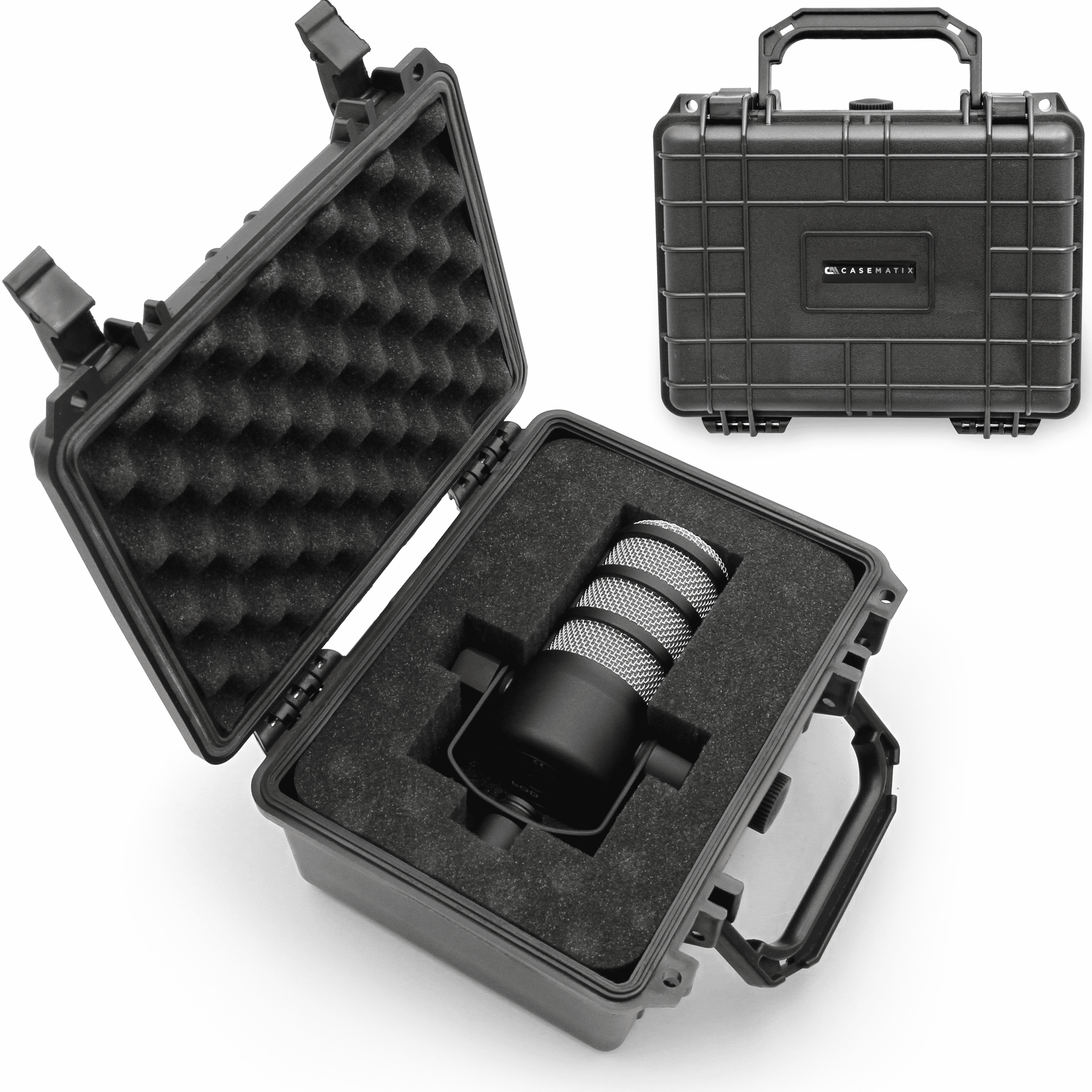 CASEMATIX Waterproof Case Fits Rode Podmic Podcasting Microphone Pod ...
