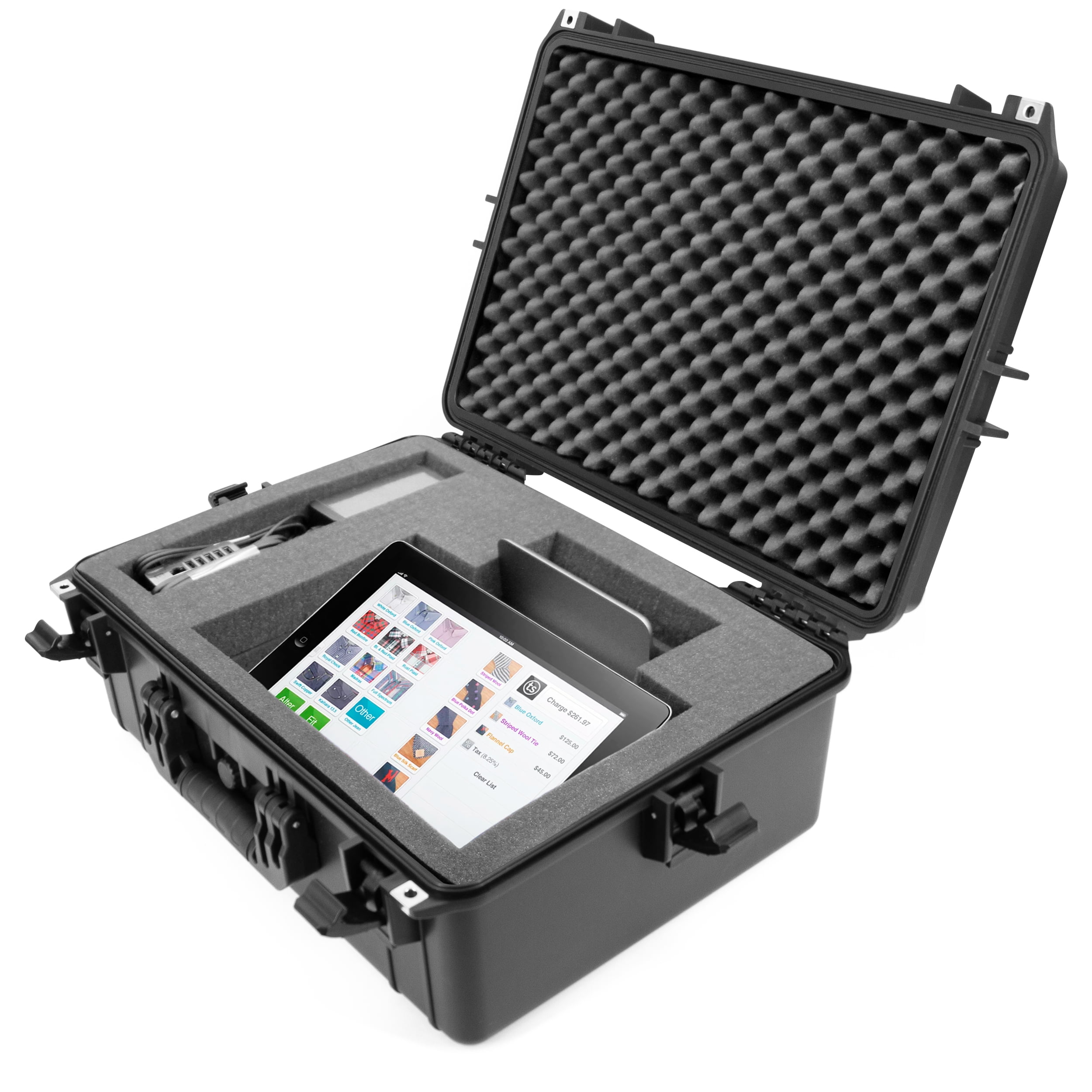 CASEMATIX Waterproof Travel Case Fits Square Register POS System Stand ...