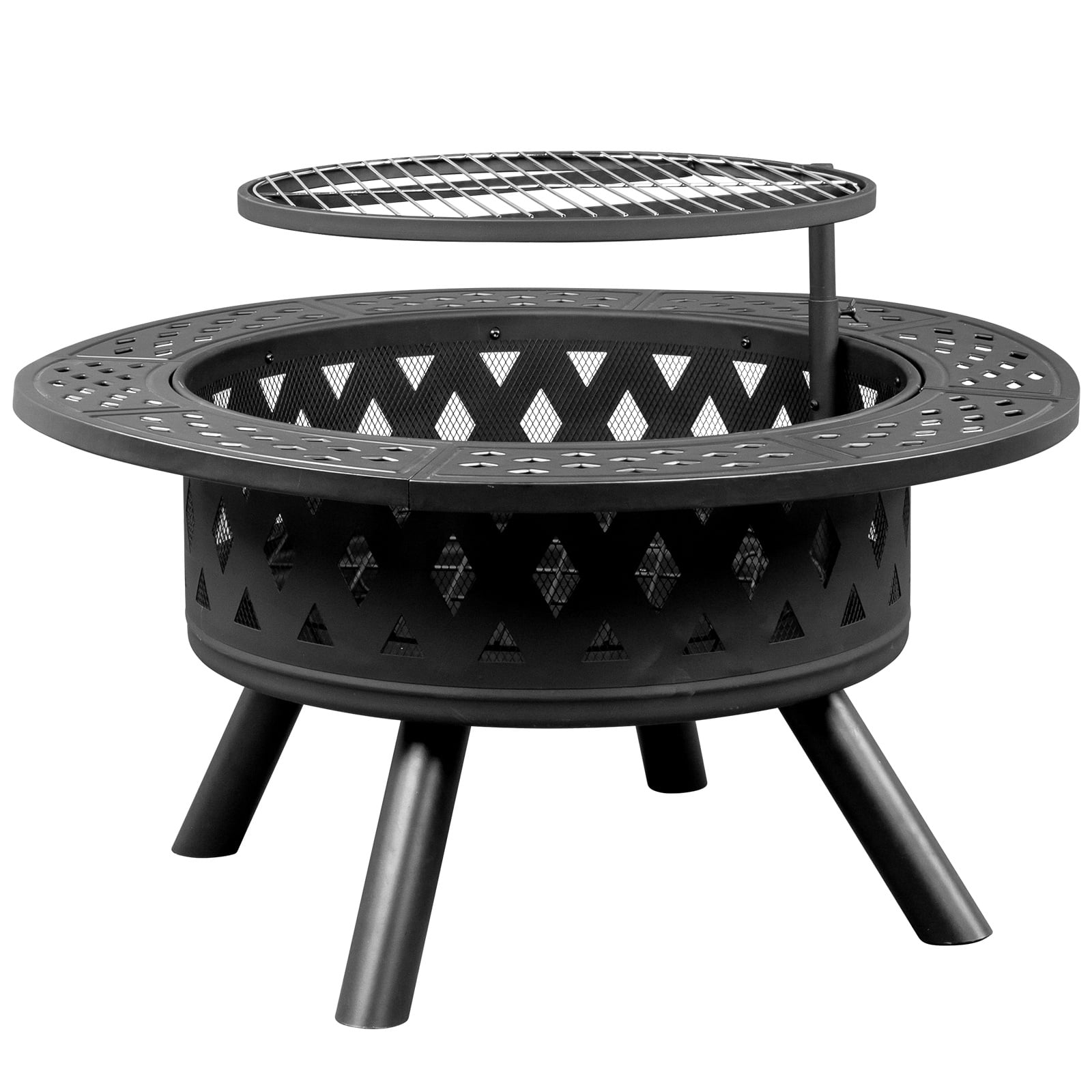 CASEMIOL 38 in Fire Pit for Outside, Wood Burning Fire pit, Large Fire ...