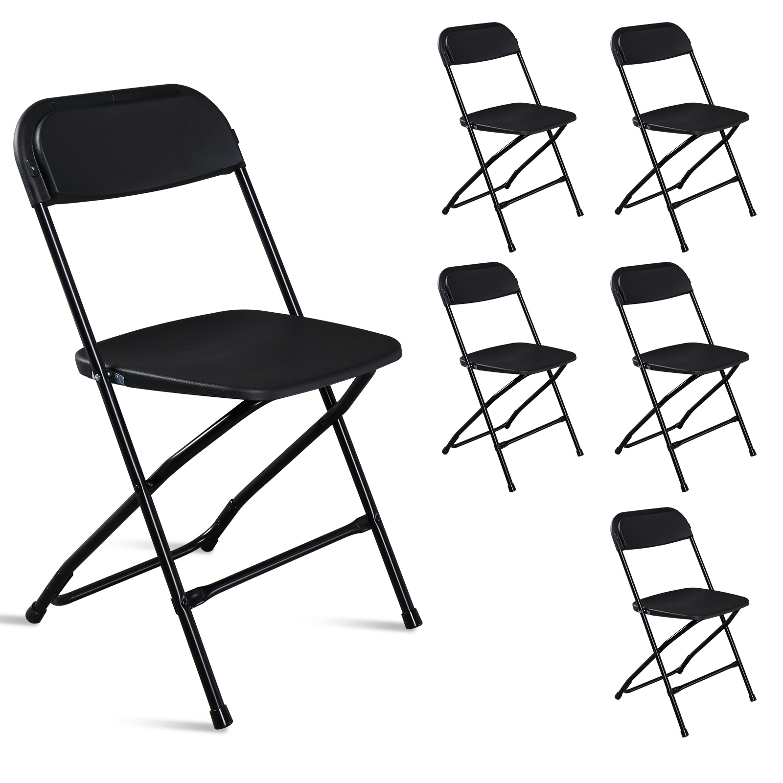 CASEMIOL Plastic Folding Chair 6 Pack, Platsic Chair for Wedding ...