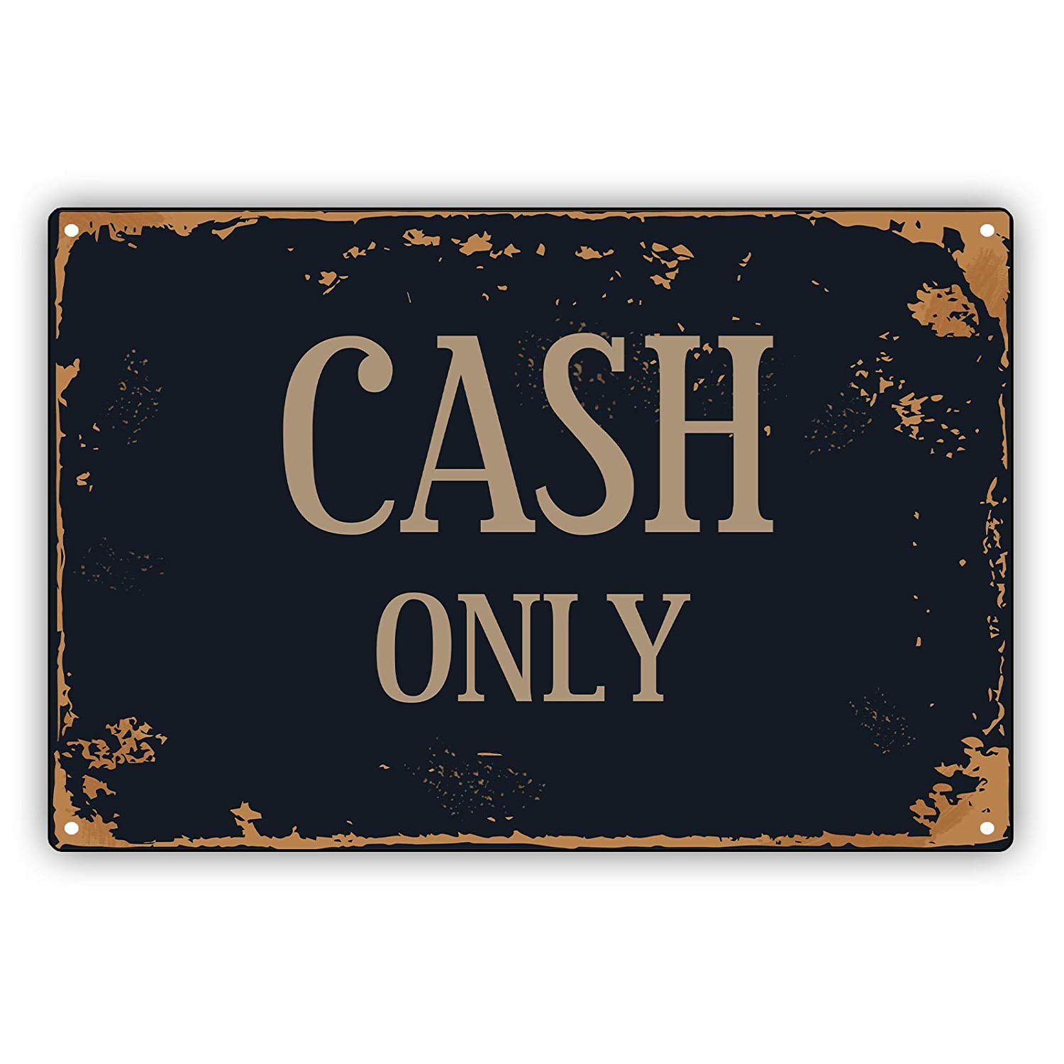CASH ONLY Shop Bar Restaurent Accounts Hospital Vintage DÃ©cor Aluminum ...
