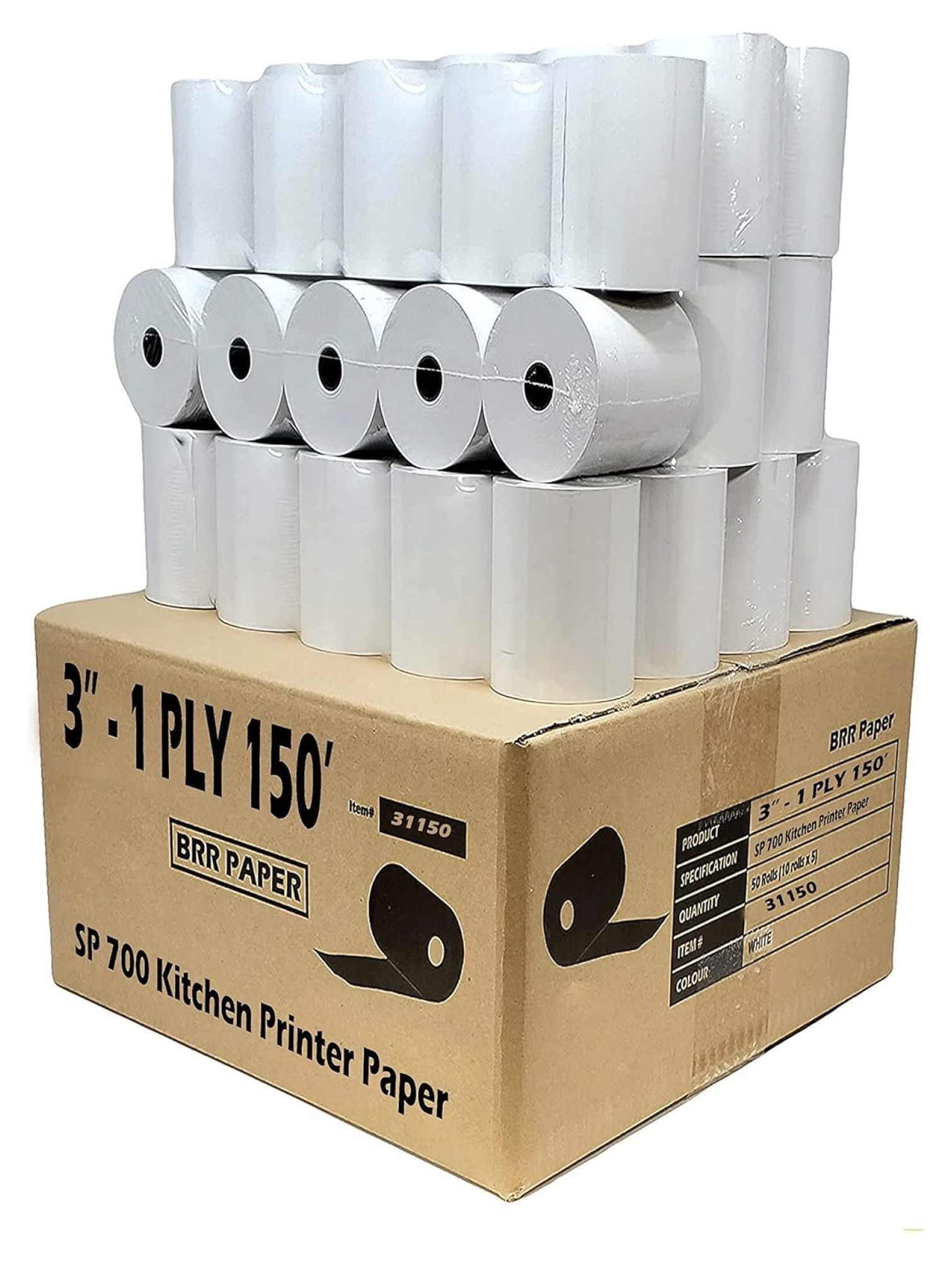 CASH REGISTER PAPER FOR STAR SP700 3" x 150' (50 NON-THERMAL) POS ...