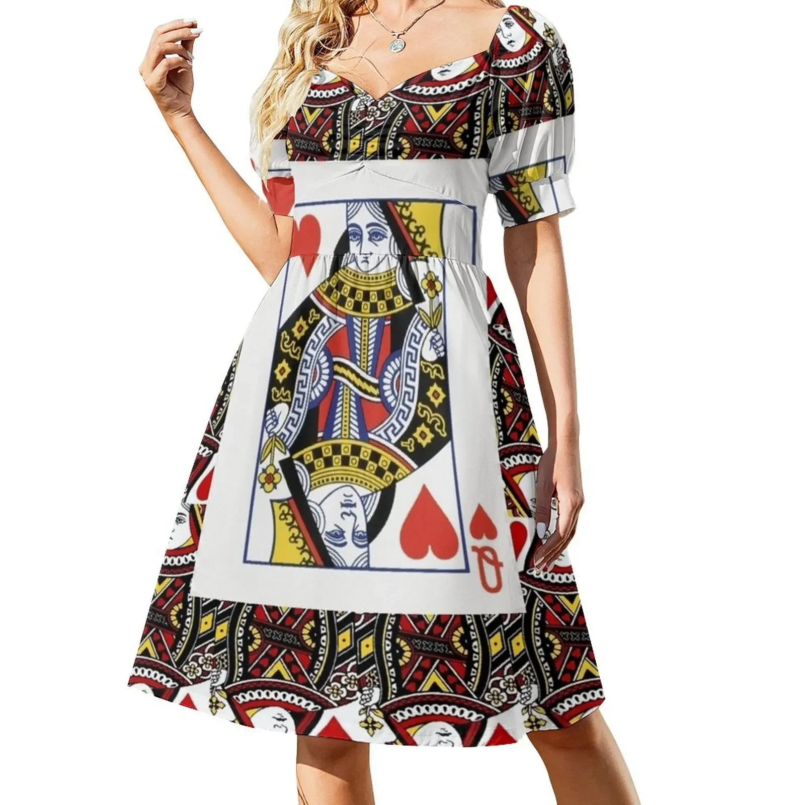 CASINO NIGHTS RED QUEEN OF HEARTS Sleeveless Dress clothes summer dress ...