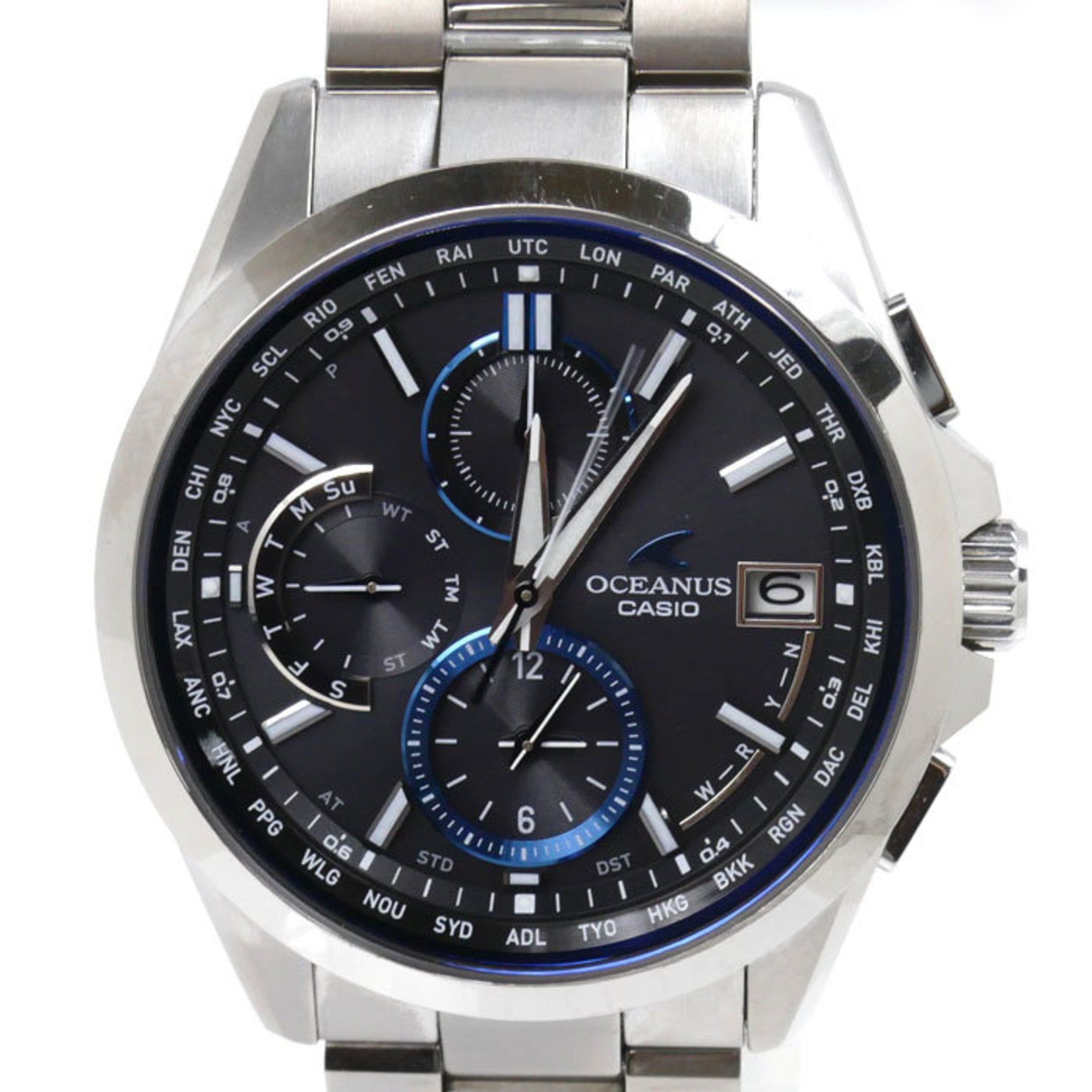 Pre-Owned CASIO Casio Oceanus Radio-controlled Wristwatch Solar OCW-T2600-1AJF Men's (Good ...