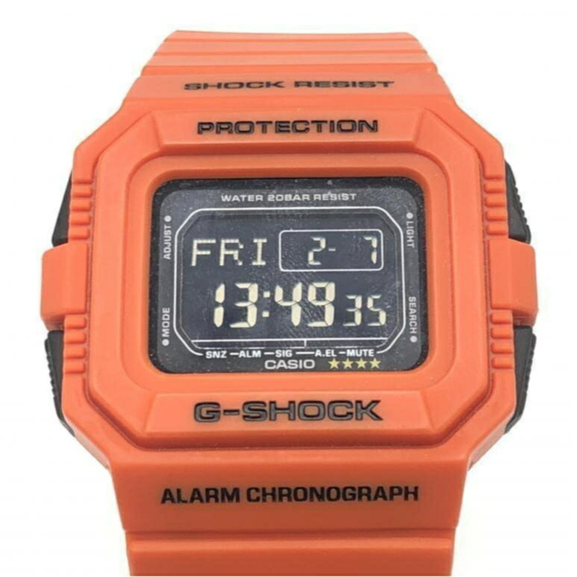 Pre-Owned CASIO G-SHOCK Watch DW-D5500MR Rescue Orange Series Casio G-Shock (Fair) - Walmart.com