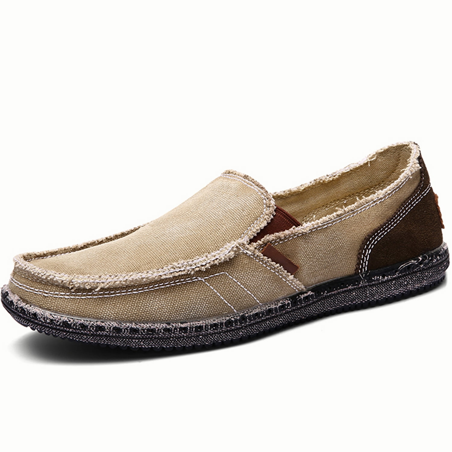 CASMAG Men's Casual Cloth Shoes Canvas Slip on Loafers Leisure Vintage ...