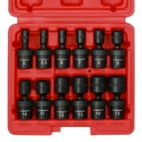 CASOMAN 1/4-Inch Drive Universal Impact Socket Set, 12 Pieces Set ...
