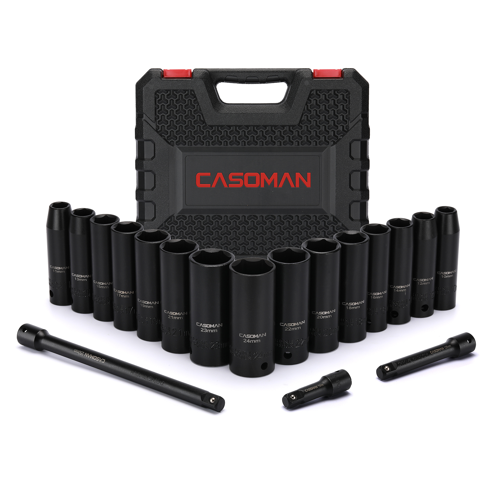CASOMAN 50-Piece 1/4 inch Drive Master Impact Socket Set, 5/32 inch - 9 ...