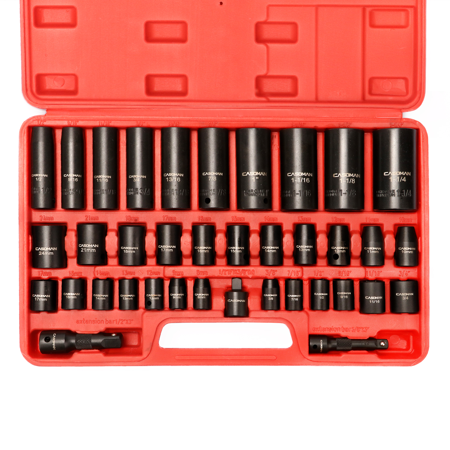 STANLEY 85-721 3/8-Inch 6-Point Spark Plug Socket Set, 3-Piece ...