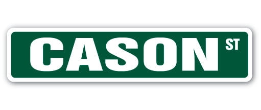CASON Street Sign Childrens Name Room Sign | Indoor/Outdoor | 36" Wide ...
