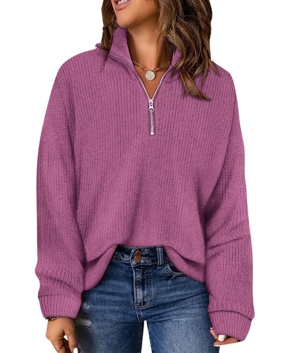 CASSIE LIZ Sweaters for Women Plus Size 2X Quarter Zip Pullover Fall ...