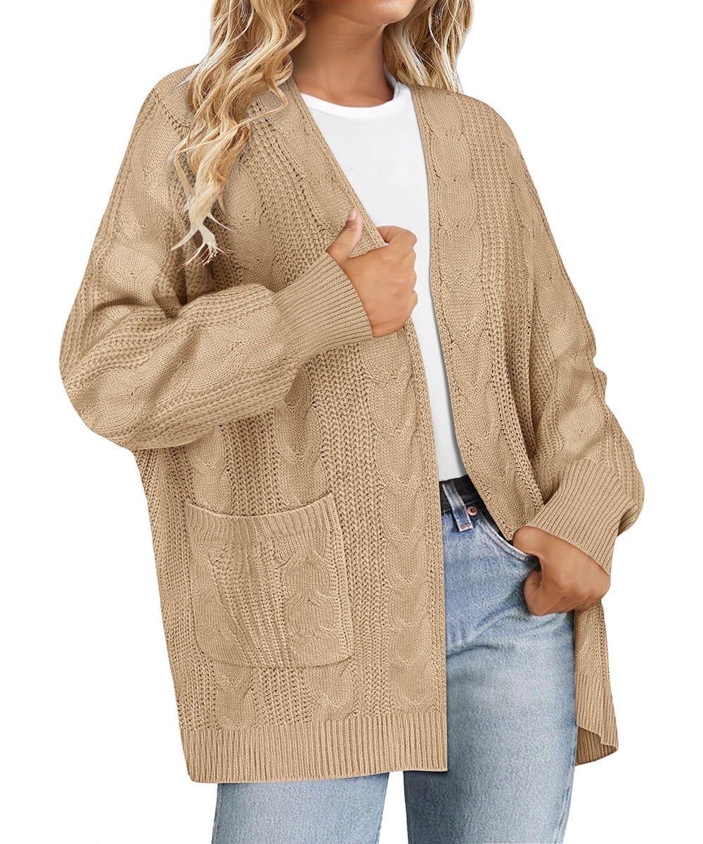 CASSIE LIZ Plus Size Sweaters 3X Fall Cardigans for Women Fashion Beige ...