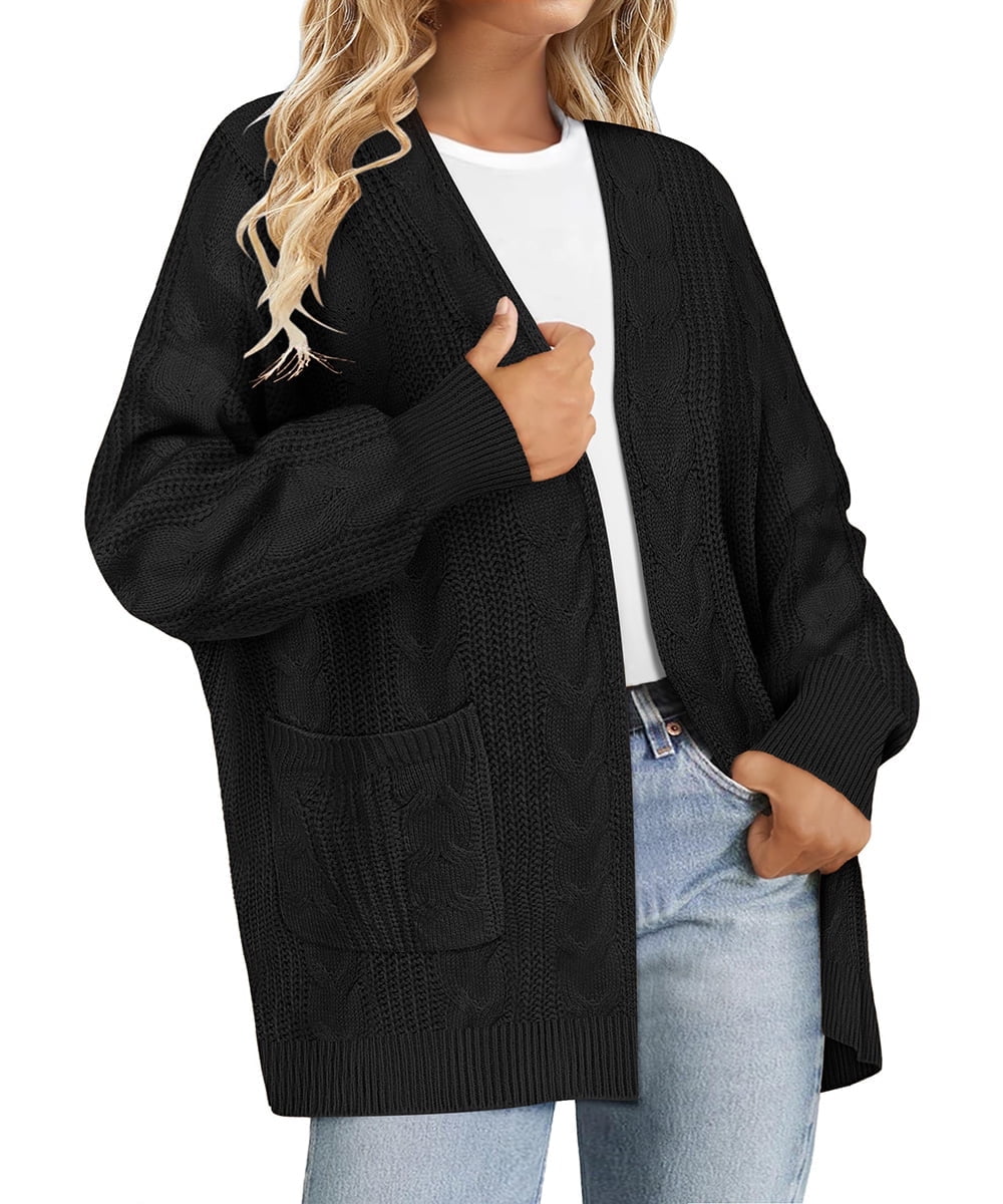 CASSIE LIZ Plus Size Sweaters 3X Fall Cardigans for Women Fashion Black ...