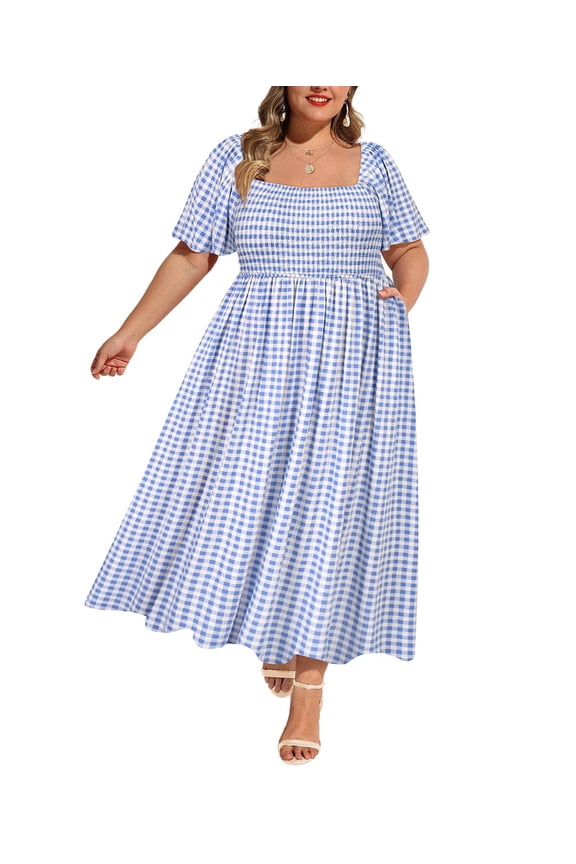 Plus Size Plaid Dress