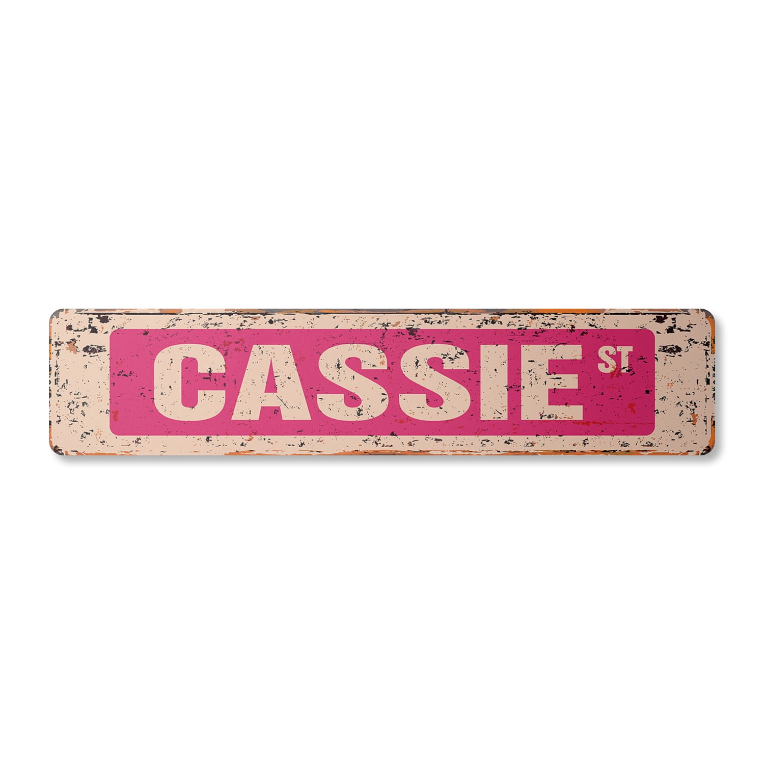 CASSIE Vintage Aluminum Street Sign Childrens Name Room Metal Sign ...