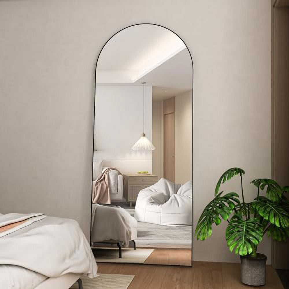 CASSILANDO Arched Full Length Mirror 65" × 24", Floor Big Standing ...