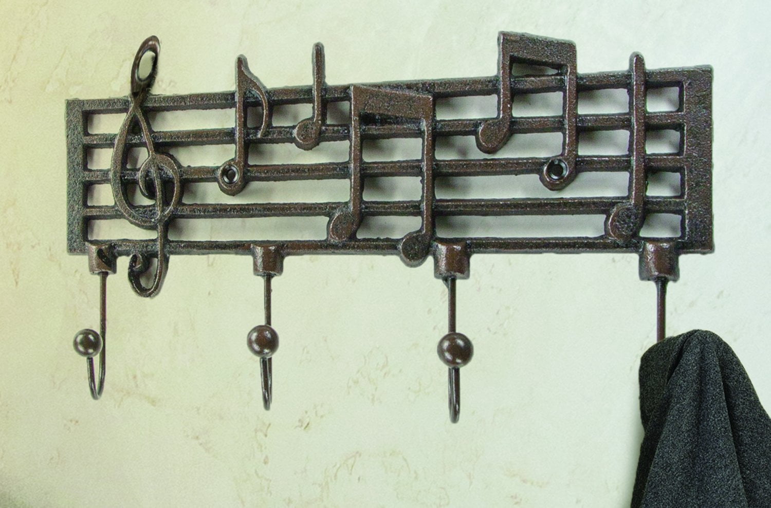 CAST IRON MUSIC NOTE WALL HOOK S/2 - Walmart.com