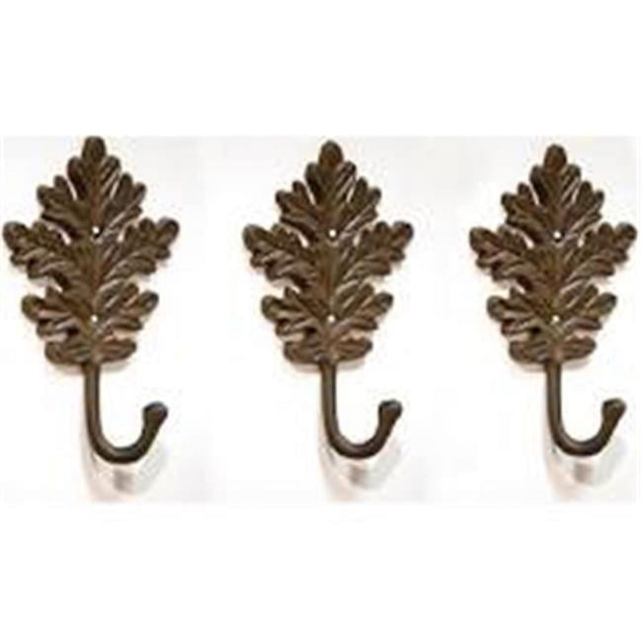 CAST IRON OAK LEAF WALL HOOK S/3 - Walmart.com