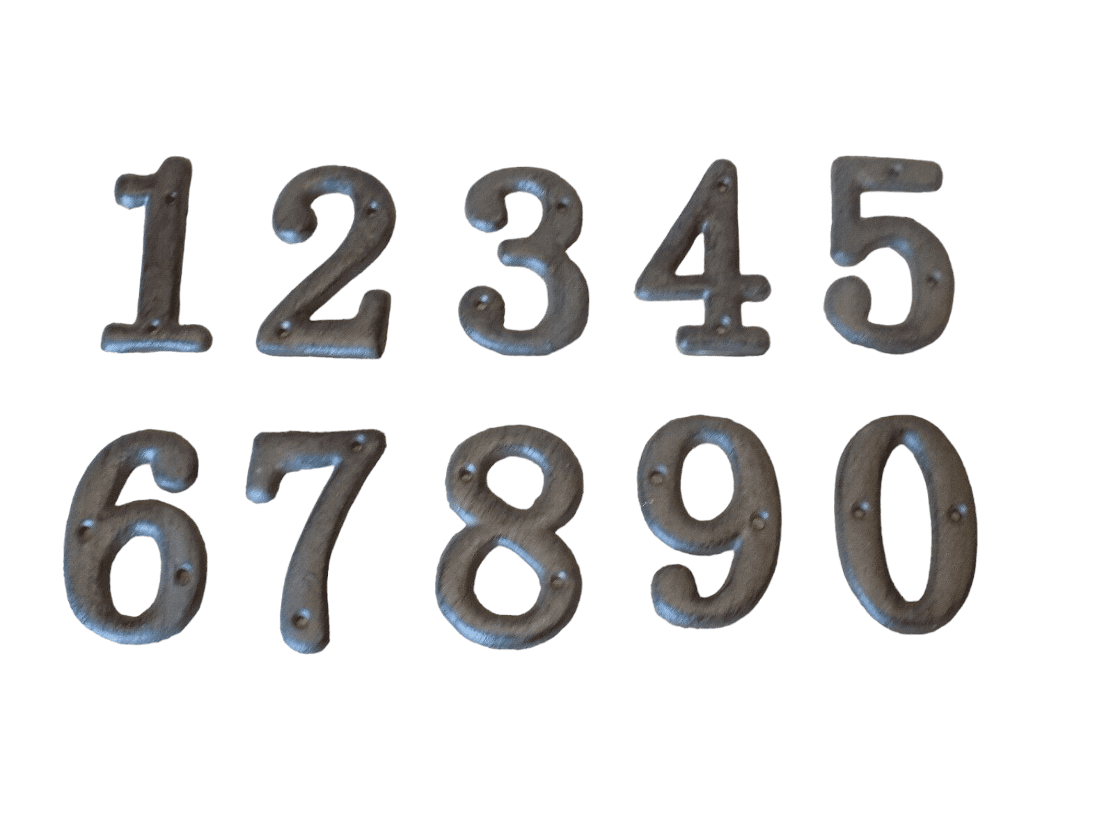 CAST IRON SET OF NUMBERS STREET ADDRESS # 0 to 9 CRAFTS ORGANIZE RUSTIC ...