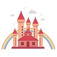 CASTLE - Easy To Apply Multicolored Fairytale Dream Land Themed ...