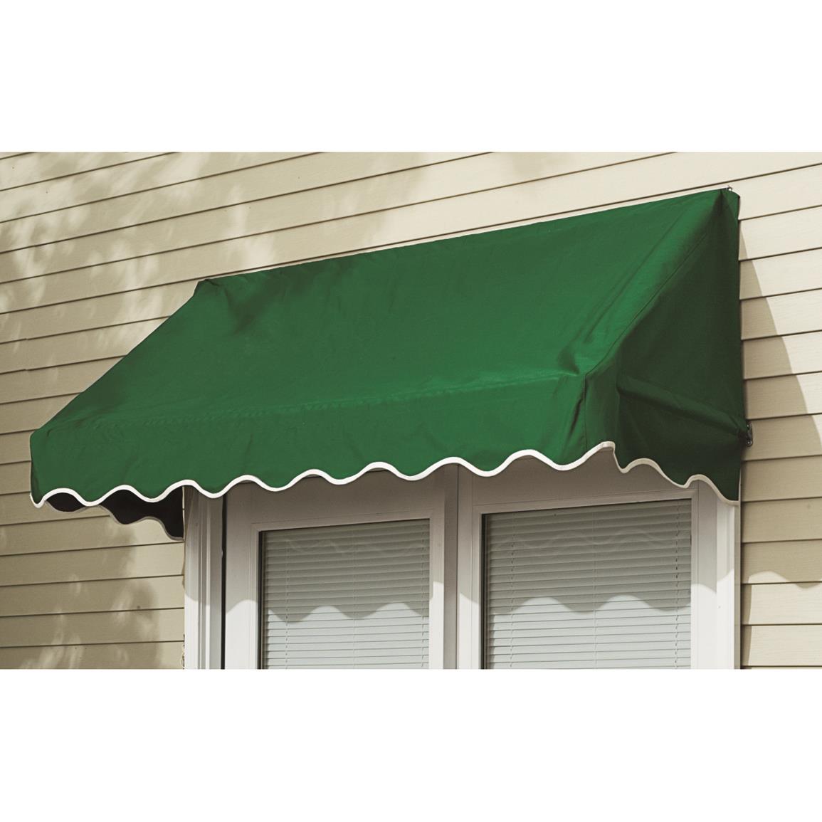 Resenkos 80"×40" Door Window Awning Canopy, Patio Sun Shade Awning w ...
