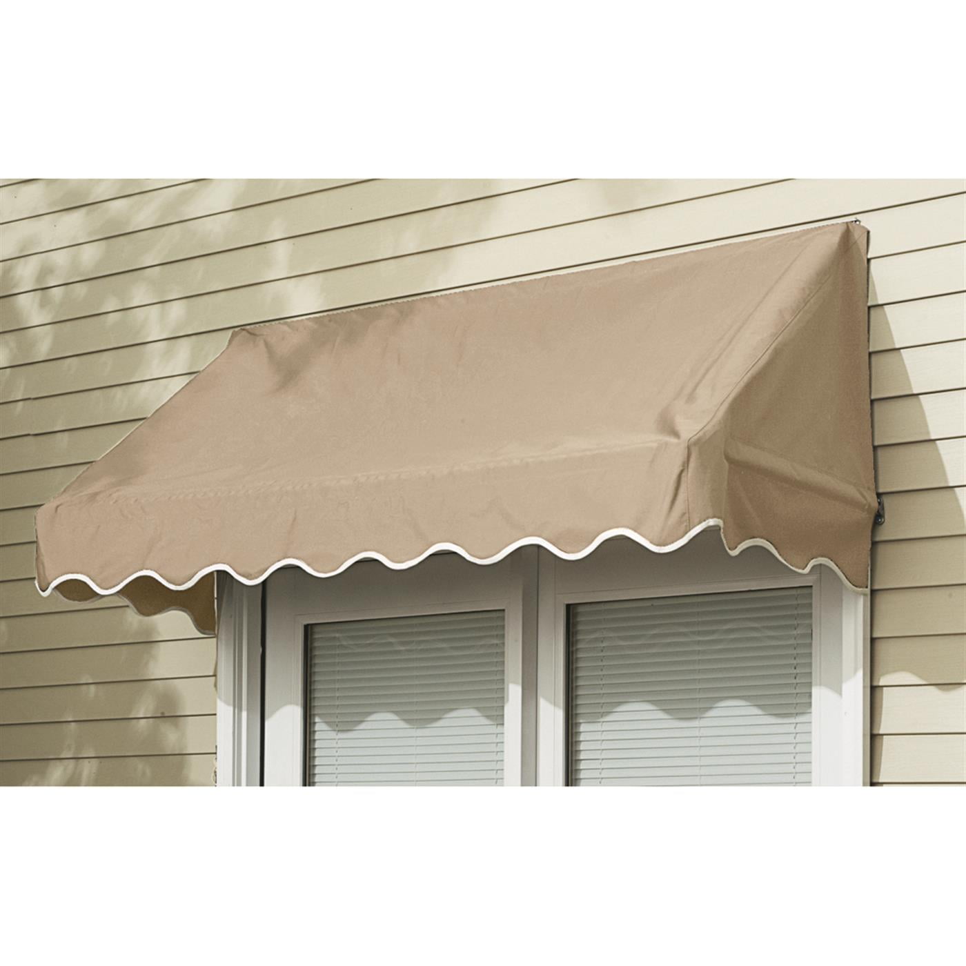 CASTLECREEK UV-Treated Polyester 4' Window Door Awning, Sun Shade ...