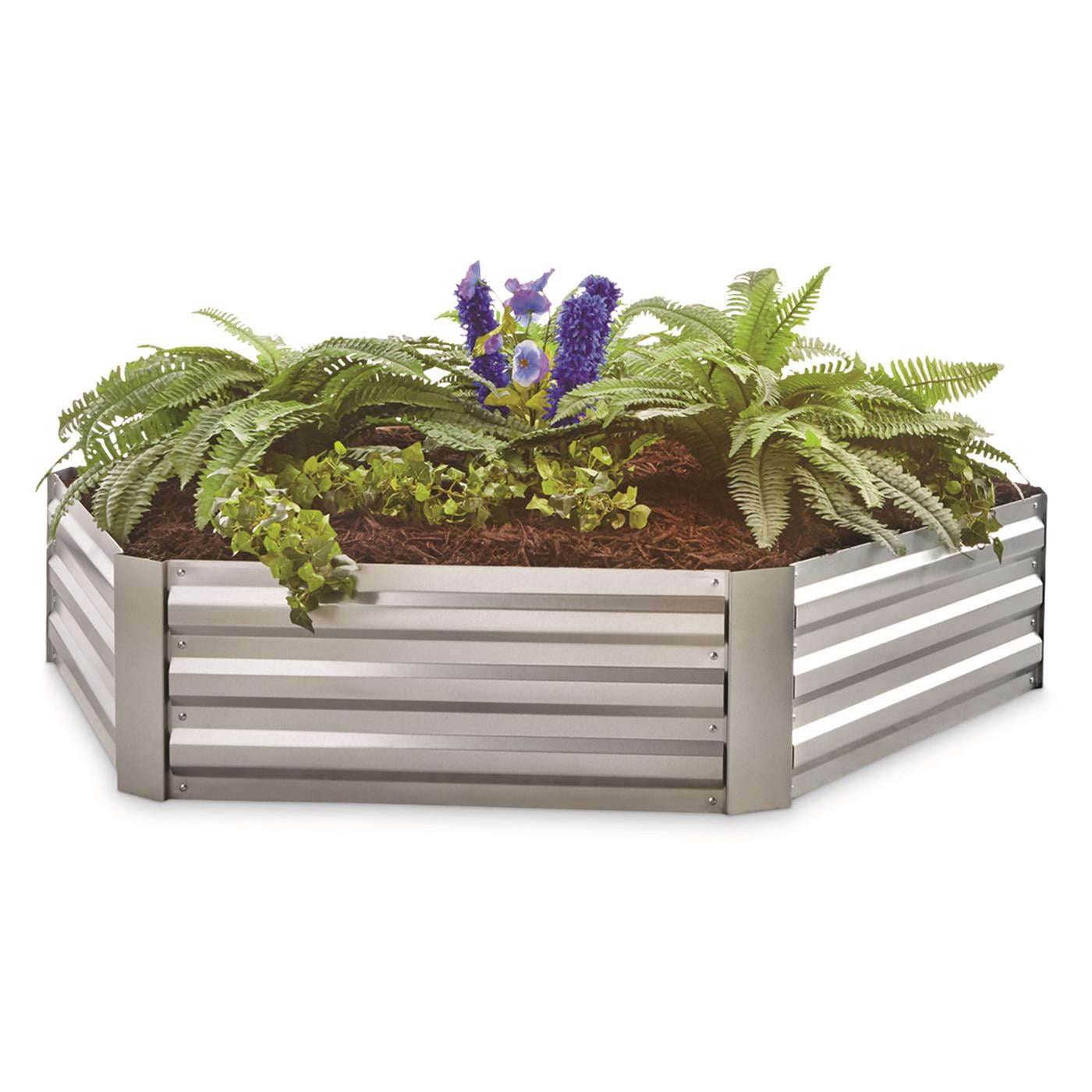CASTLECREEK Hexagon Galvanized Steel Planter Box - Walmart.com