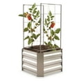 CASTLECREEK Elevated Metal Garden Planter Box, Outdoor Raised Bed ...