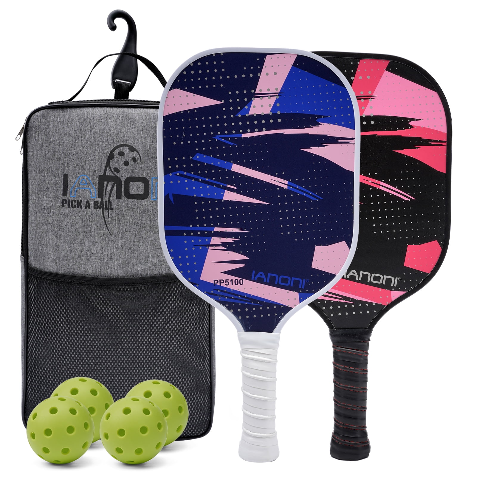 CASTON SPORTS Pickle Ball Racket Set Thermoformed Carbon Fiber ...