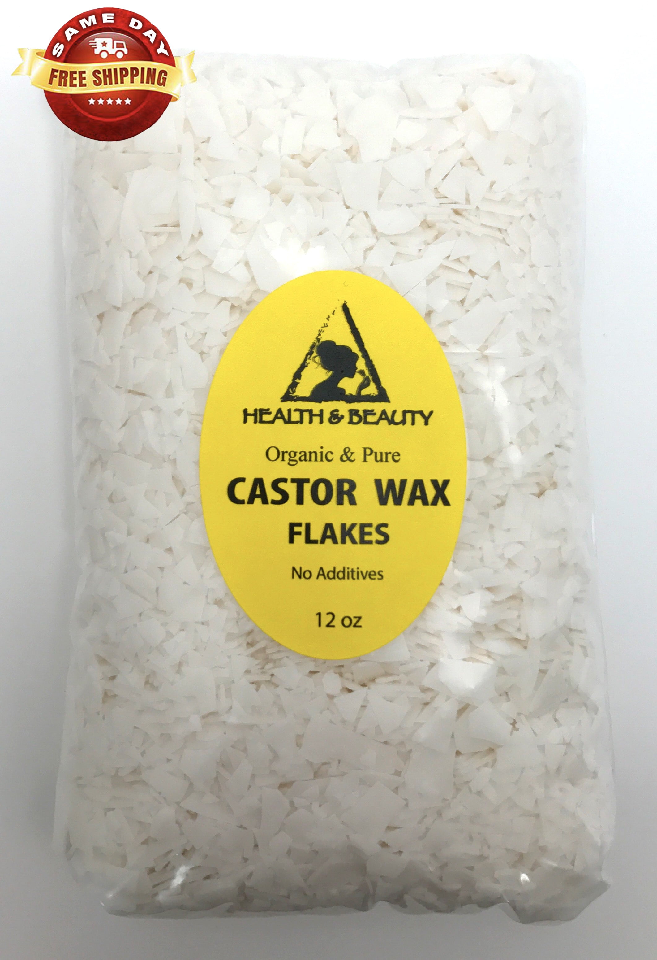CASTOR WAX FLAKES ORGANIC VEGAN PASTILLES BEADS PREMIUM NATURAL 100% ...
