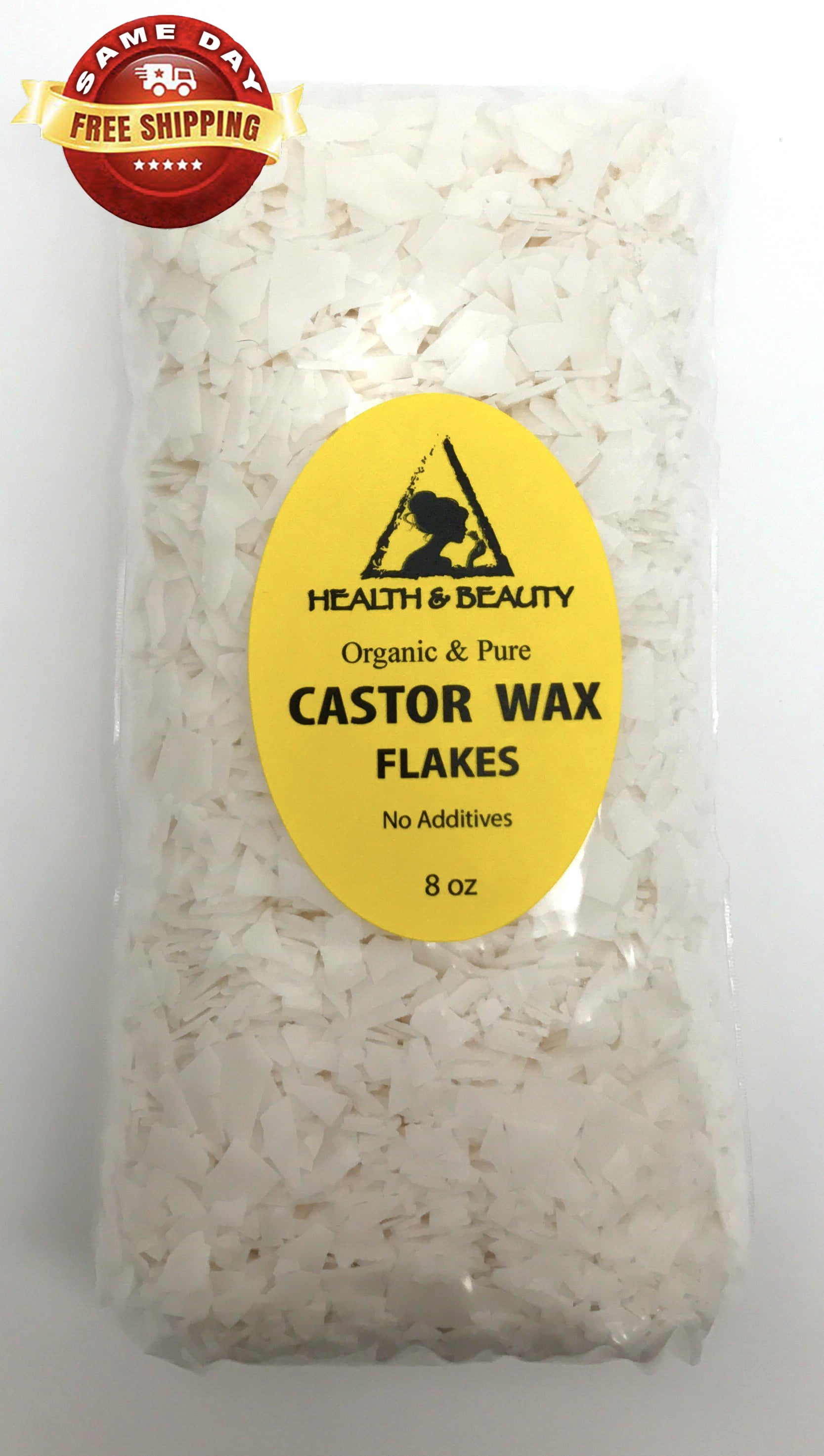 CASTOR WAX FLAKES ORGANIC VEGAN PASTILLES BEADS PREMIUM NATURAL 100% ...