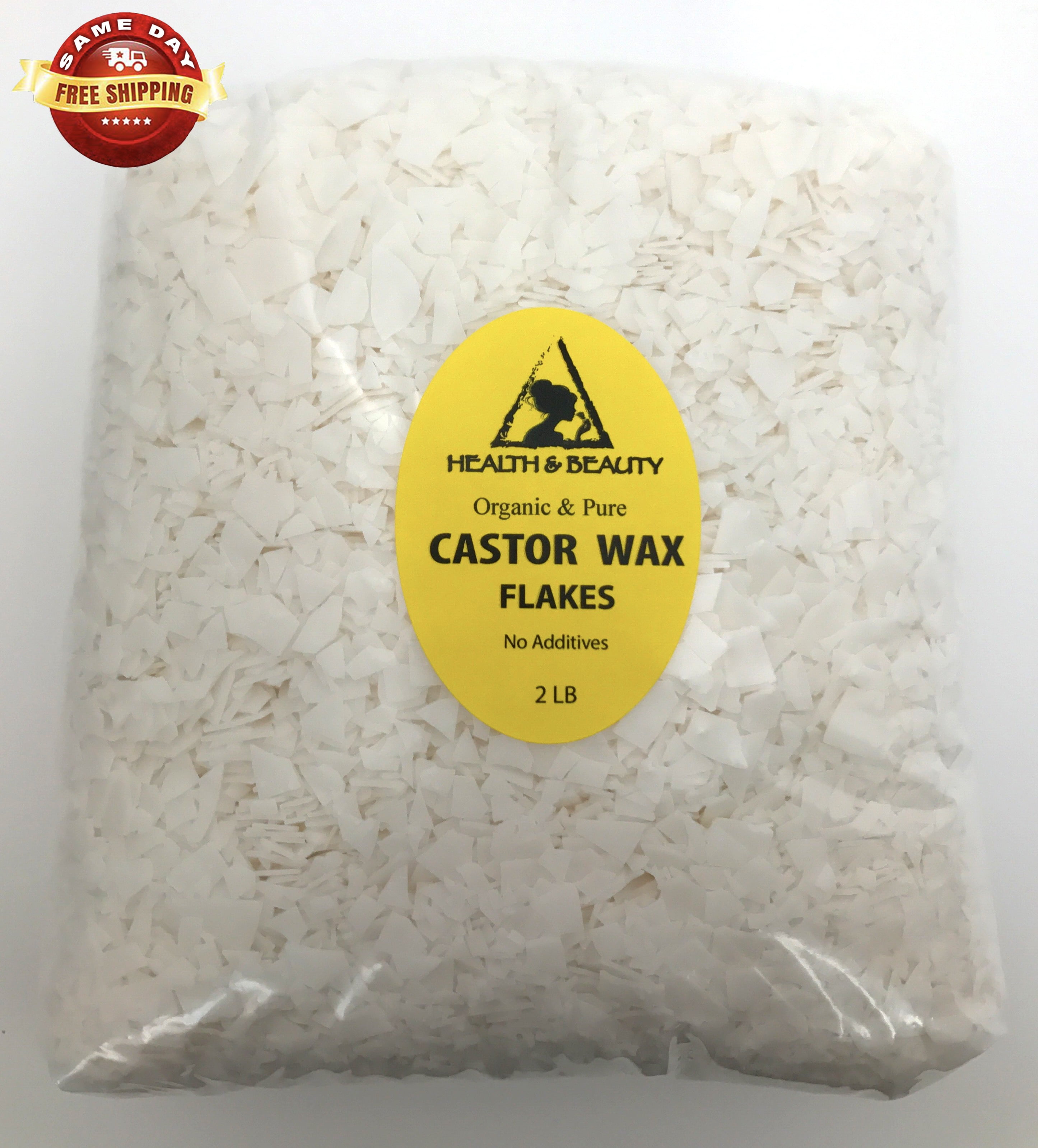 CASTOR WAX FLAKES ORGANIC VEGAN PASTILLES BEADS PREMIUM NATURAL PURE 32 ...