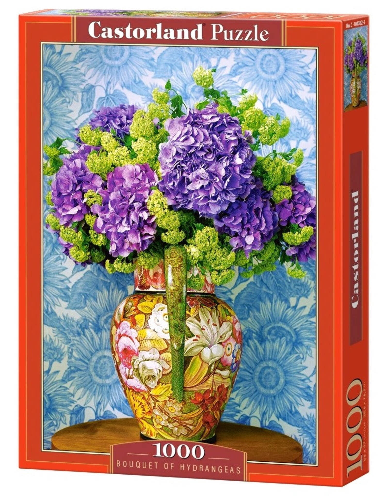 1000 Piece Jigsaw Puzzle, Bouquet of Hydrangeas, Floral still life art ...
