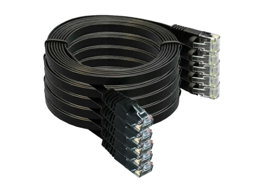CAT 6a Flat Ethernet 5 Feet Network Cable with Speeds up to 10Gbps 5 ...