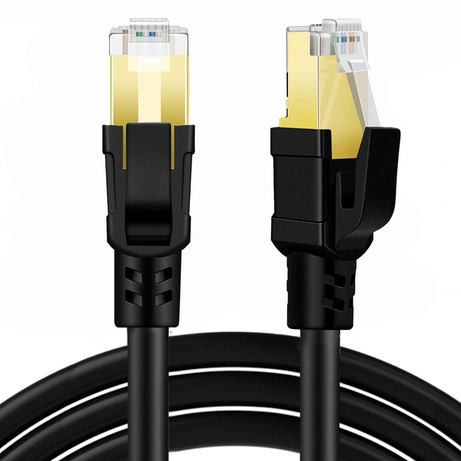 CAT 8 Ethernet Cable 30ft High Speed 40 Gbps 2000MHz Black CAT8 ...