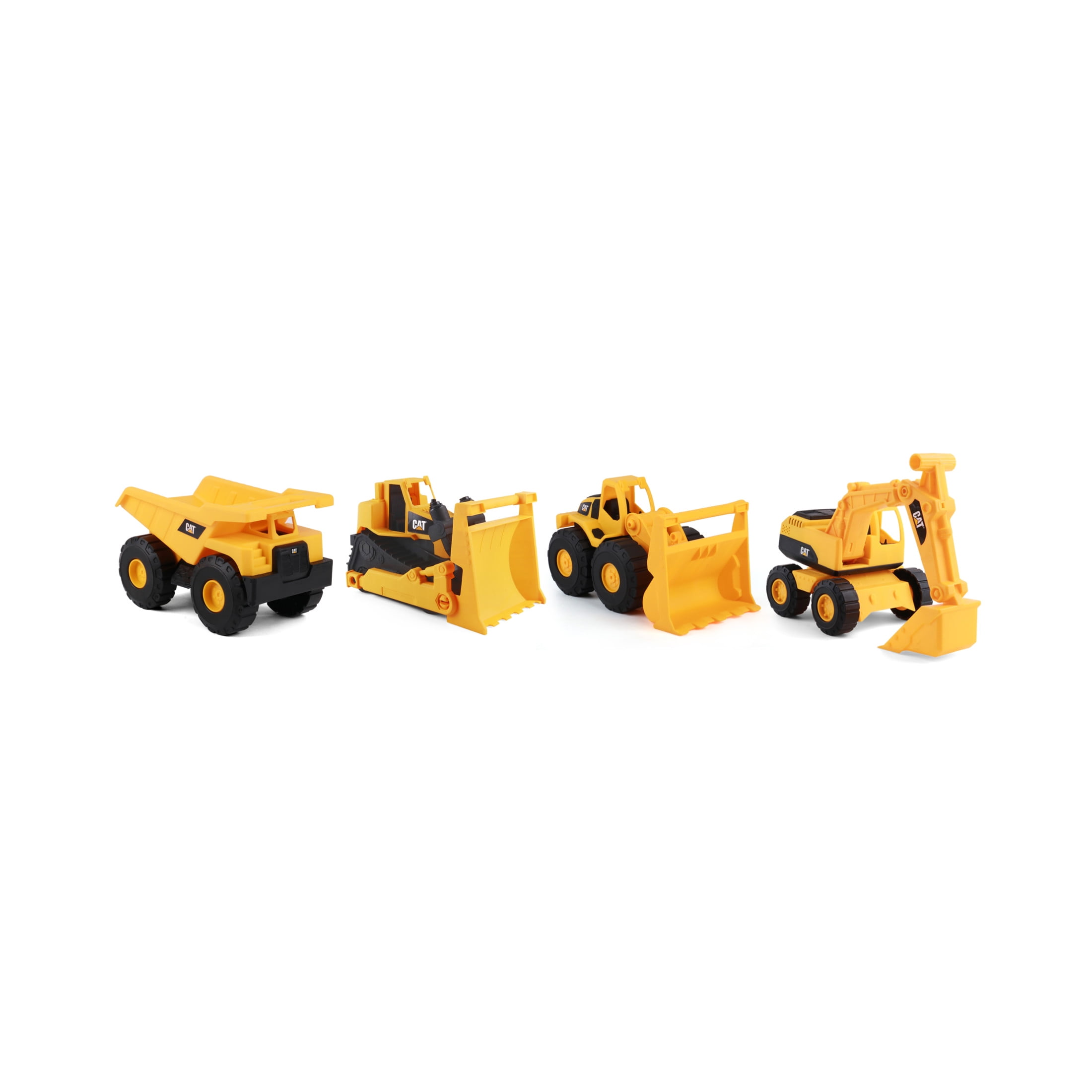 CAT Construction Fleet 4 Pack - 10 Free Wheeling Vehicles - Walmart.com
