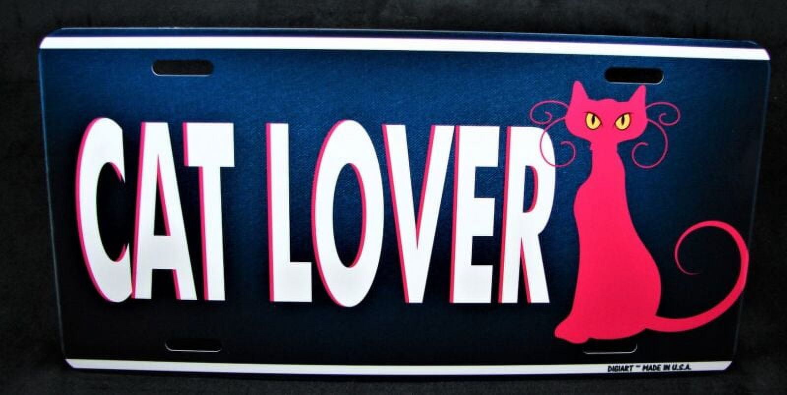CAT LOVER CATS PAWS ANIMAL LOVE FRIEND METAL CAR LICENSE PLATE AUTOTAG ...