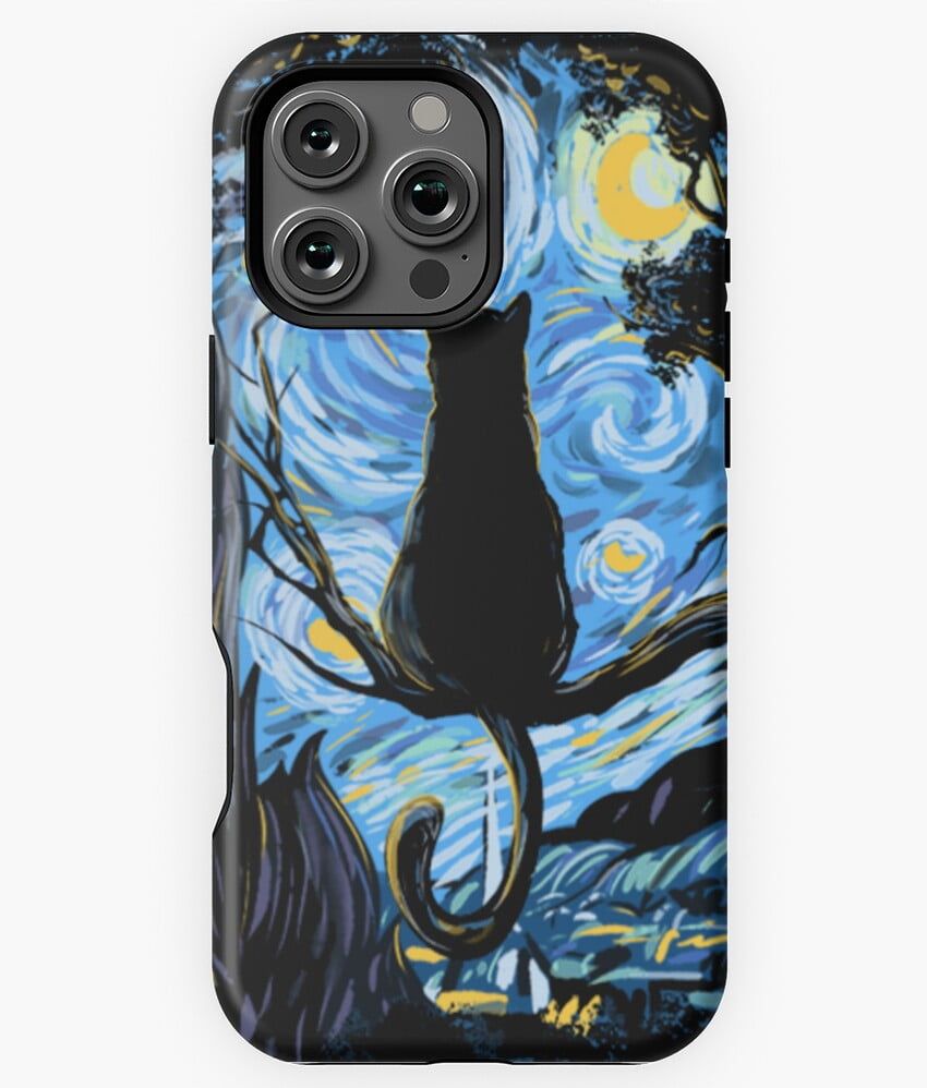 CAT STARRY NIGHT M15868 Phone case for iPhone 11 to 16 Pro Max ...