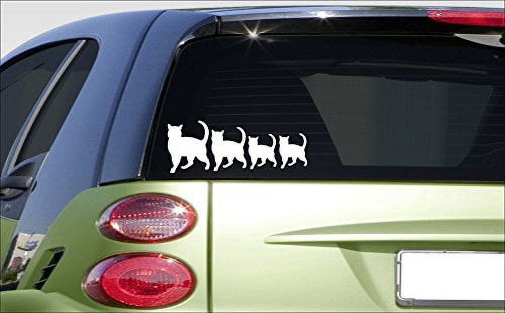 CAT family *E988* 8" sticker cats kitten catfood catnip litterbox ...