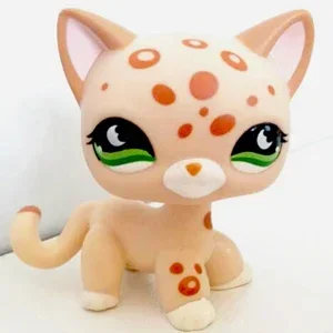 CAT rare pet shop lps bobble head toys short hair cat standing grey #5 ...