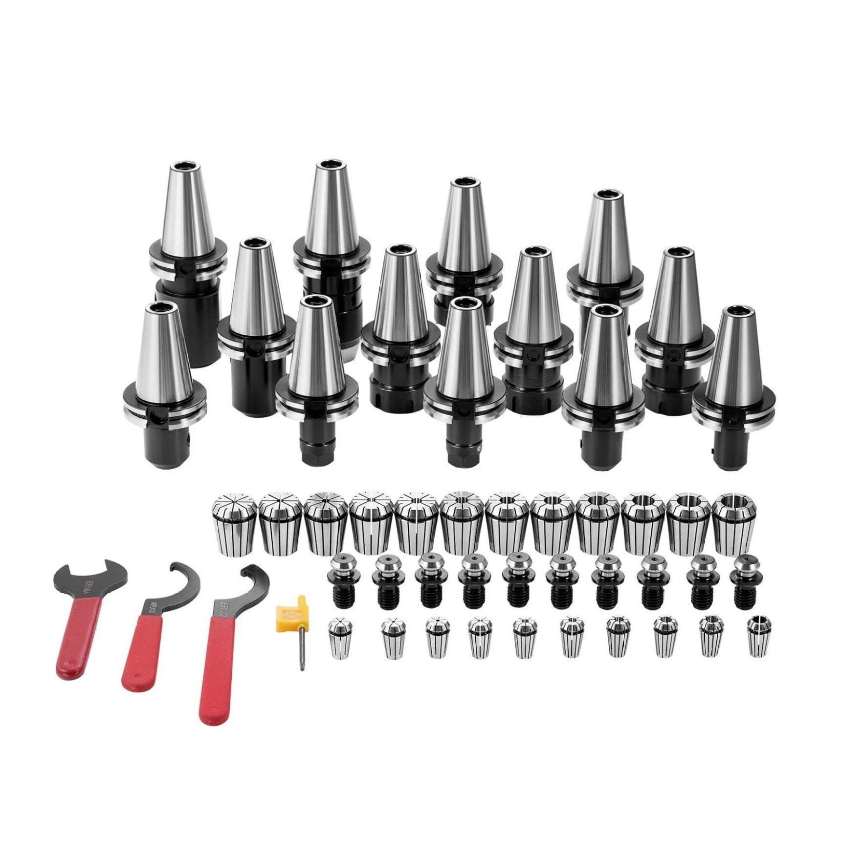 CAT40 Collet Holder Set ER16/32, 35pcs Milling Machine Tool Holder Kit ...